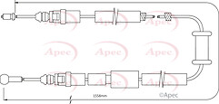 Apec CAB1482 Brake Cable for sale online | eBay UK
