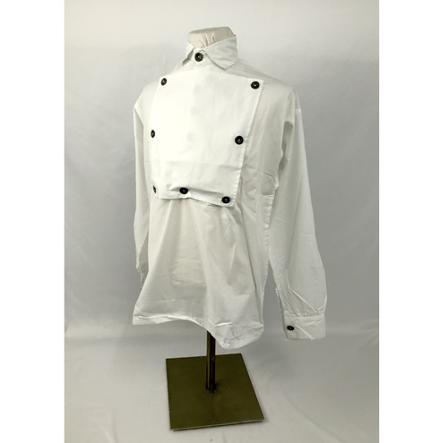 White Bib Front Firemans Shirt Metal Button- Reenactment, Civil War ...