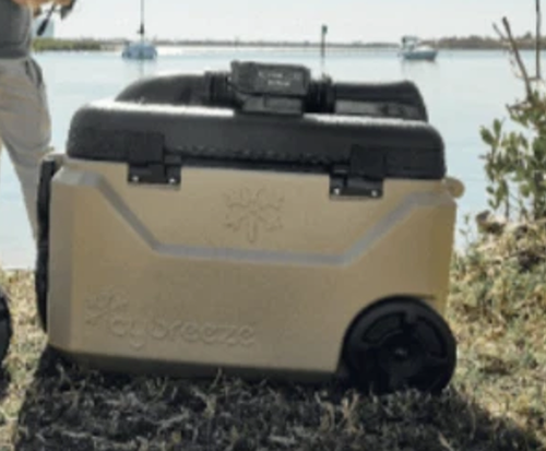 IcyBreeze Platinum Pro Portable Cooler Air Conditioner Tan & Black w ...