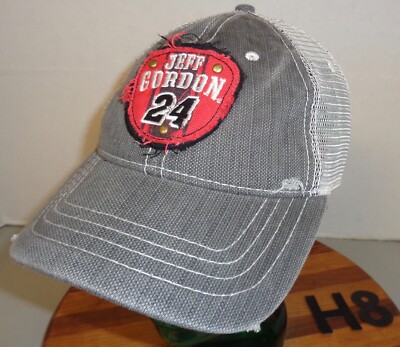 JEFF GORDON #24 "AARP DRIVER TO END HUNGER" HAT GRAY/WHITE SNAPBACK EUC ...