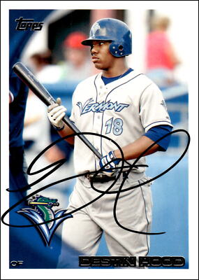 2010 Topps Pro Debut Destin Hood #3 Rookie Signed Auto Vermont Lake ...