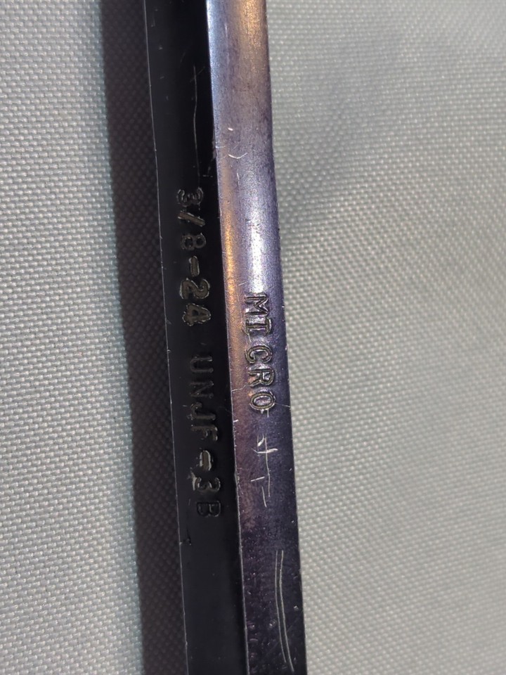 Micro 3/8 24 UNJF 3B THREAD PLUG GAGE GO NO GO P.D.'S = .3479 & .3516 ...