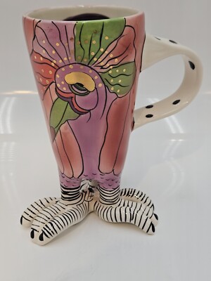SWAK Lynda Corneille Claw Peacock Footed 2004 Hand Painted 6 oz Ceramic ...