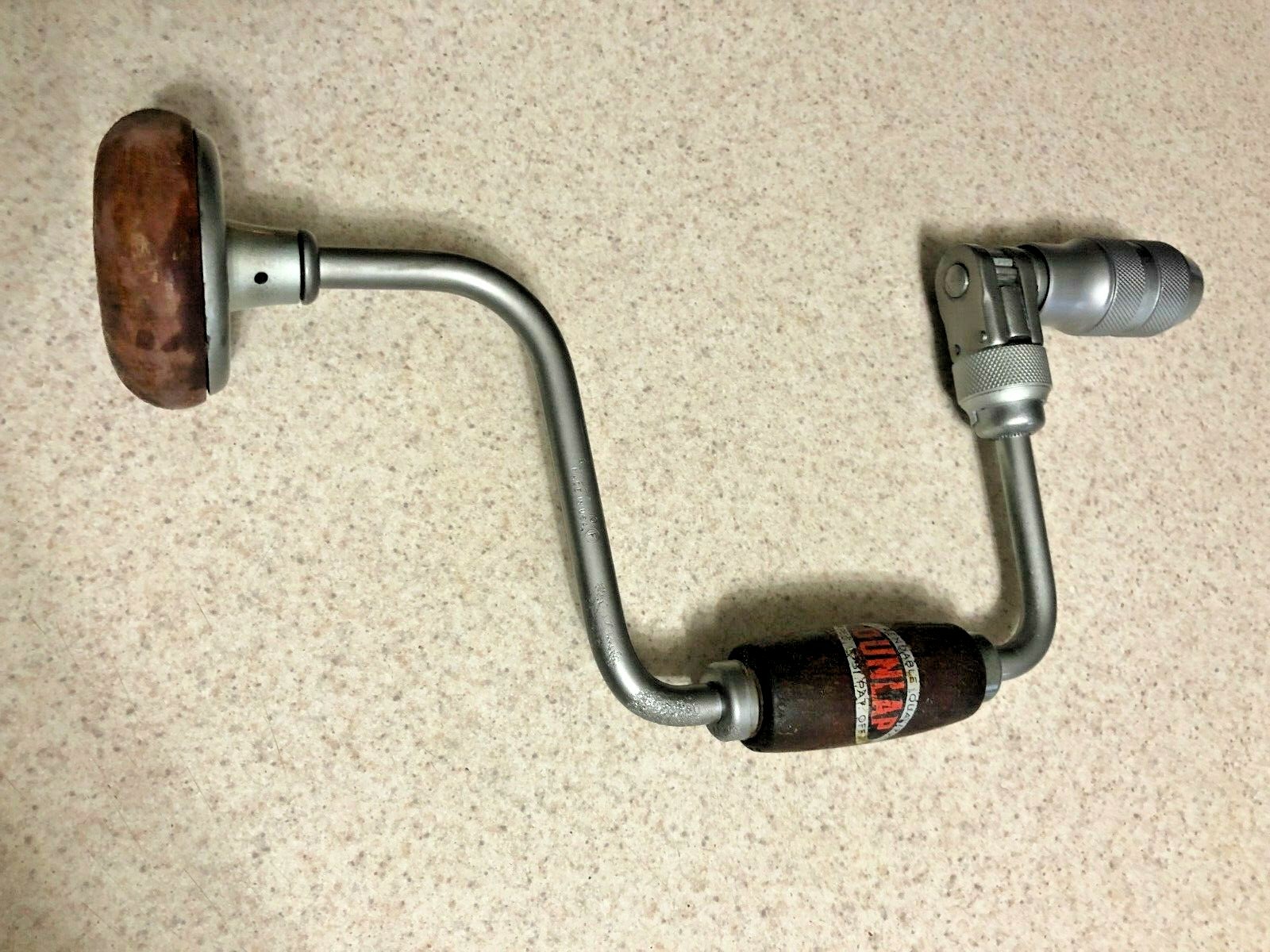 Vintage DUNLAP NO. 10 Brace Bit Drill Hand Drill Ratcheting Auger Made ...
