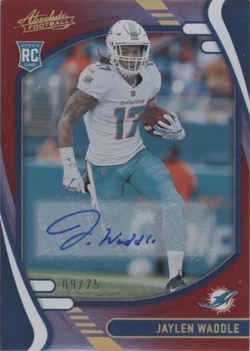 2021 Panini Absolute - Rookies Jaylen Waddle #106 Spectrum Red ...