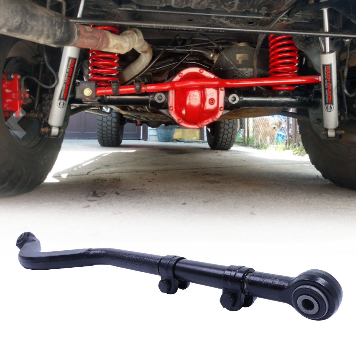 2-6" Lift Front Forged Adjustable Track Bar Black for 2007-2018 ...
