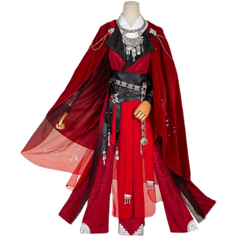 Tian Guan Ci Fu Hua Cheng Red Hanfu Dress Cosplay Custome Accessories ...