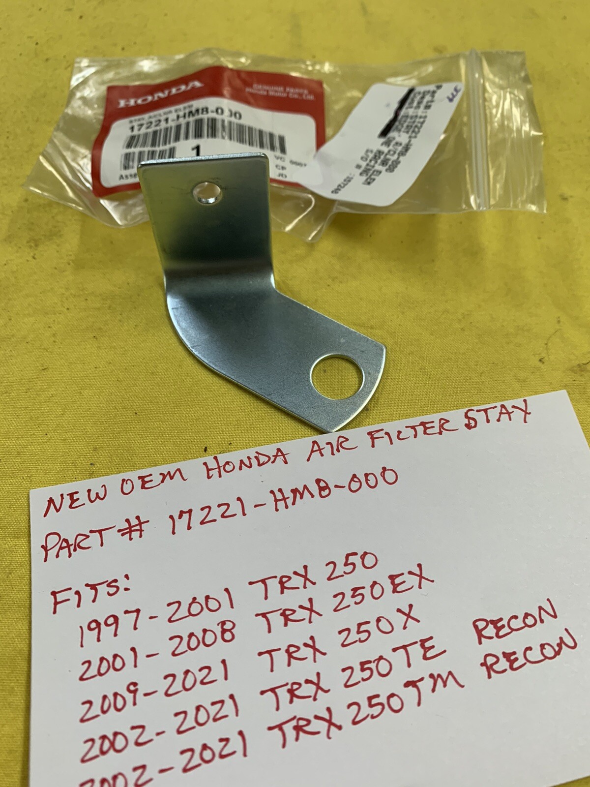 NEW OEM HONDA Air Filter Stay (17221-HM8-000) 1997-2021 TRX250,EX,X,TE ...