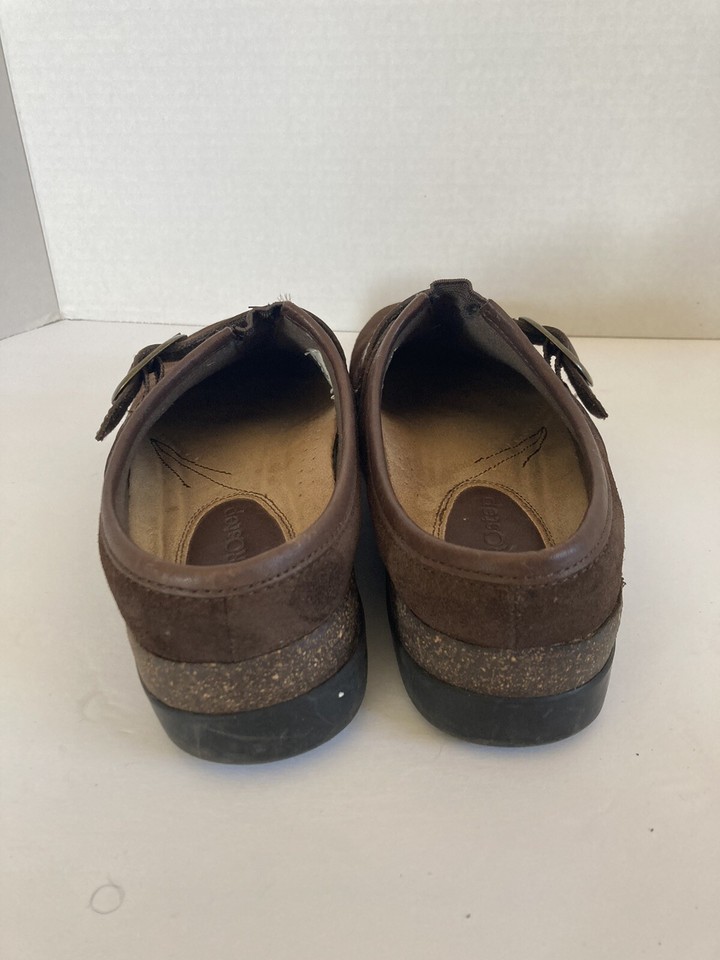 EUROstep Brown Suede Leather Comfort Shoes Delorean Slip On Women’s 5.5 ...