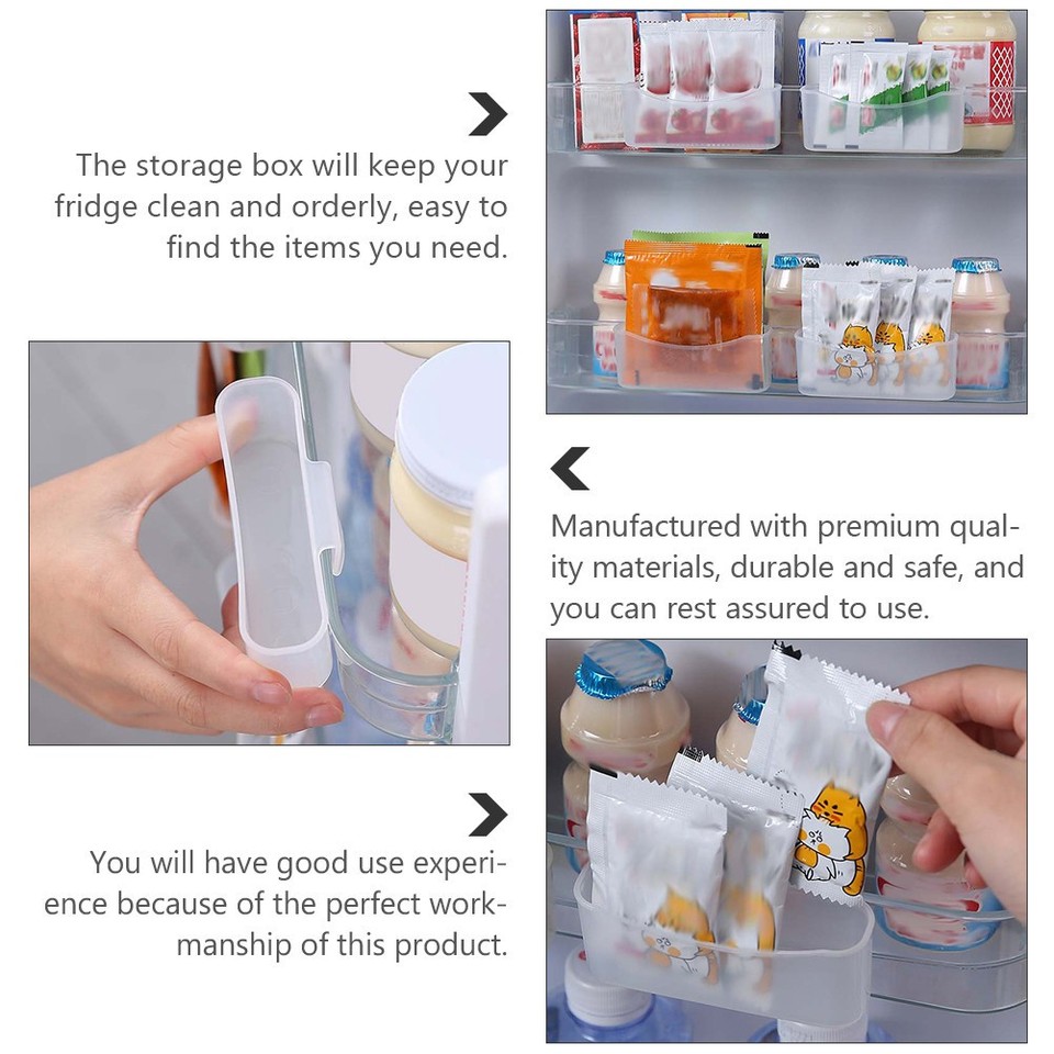 6 Pcs Small Storage Box Refrigerator Containers Fridge Cases Freezer ...