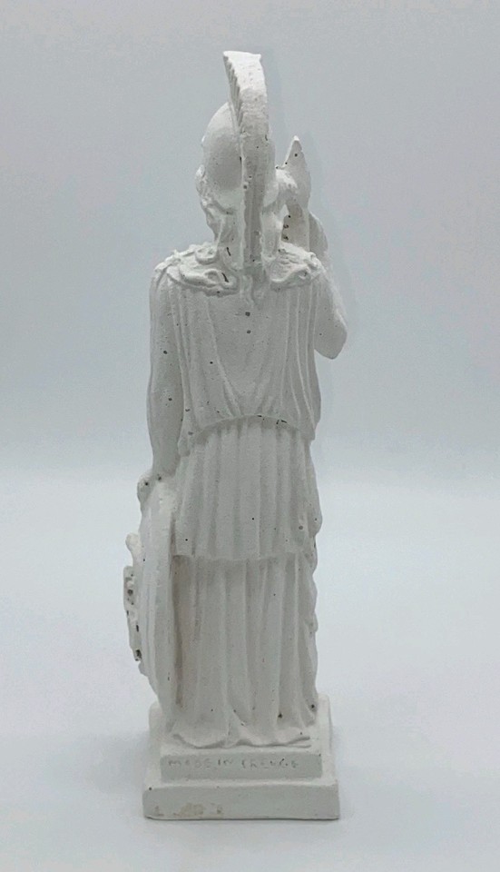 Athena Statue 9.75” Tall Alabaster Athena Greek Goddess Statue Minerva ...