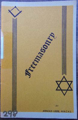 Very Rare FREEMASONRY by Arnold Leese; Gnosticism TEMPLAR ORDER Jews ...