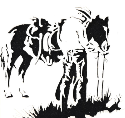 STENCILS CRAFTS TEMPLATES SCRAPBOOKING WESTERN COWBOY STENCIL - 1 A4 ...