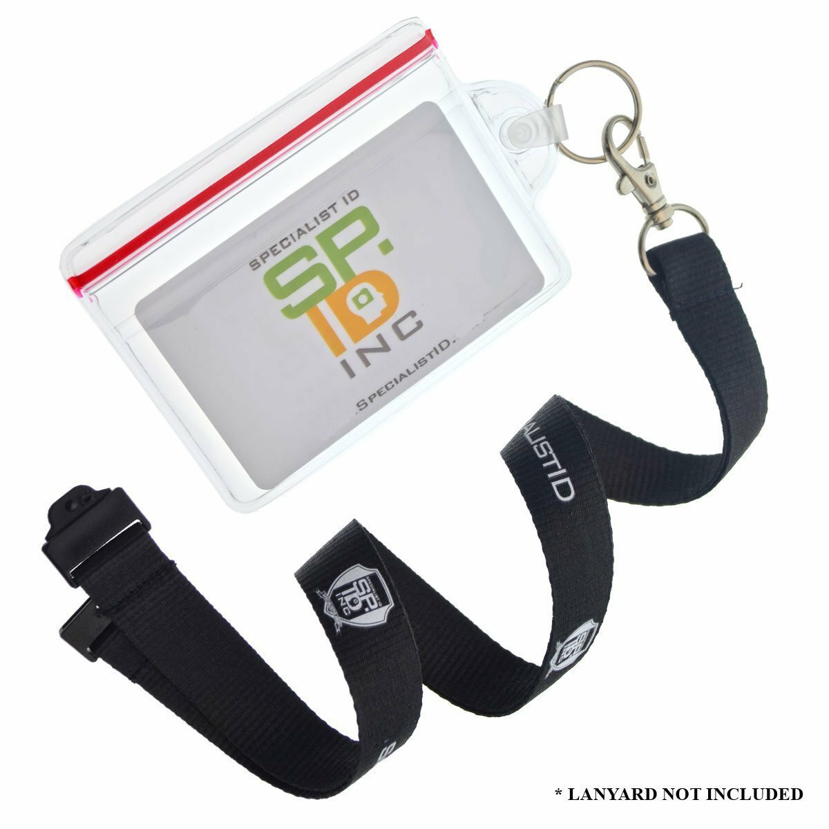 Soft Vinyl ID Badge / Fuel Card Holder with Key Ring & Water Resistant ...