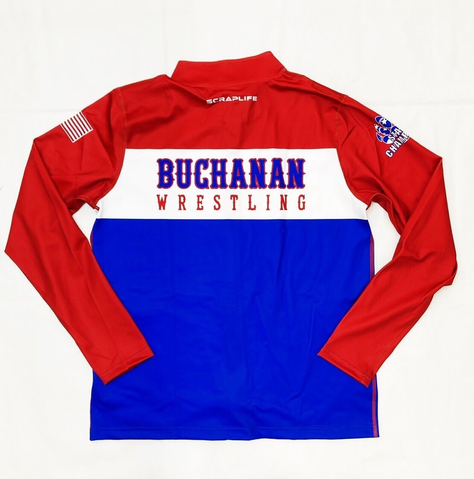 ScrapLife Buchanan Bears Wrestling Full Zip Jacket Men's L Red White ...