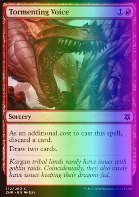 MTG Magic the Gathering Tormenting Voice (172/493) Zendikar Rising LP ...