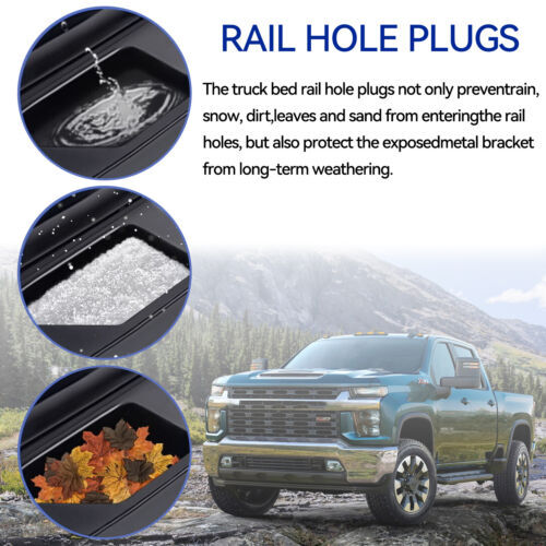 Bed Rail Stake Pocket Covers for 2019-2023 GMC Sierra 1500 Chevy ...