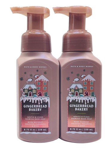 2 BATH AND BODY WORKS GINGERBREAD BAKERY GENTLE CLEAN FOAMING HAND SOAP ...