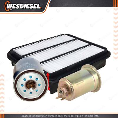 Wesfil Oil Air Fuel Filter Service Kit for Mitsubishi Galant HJ1 HJ2 ...