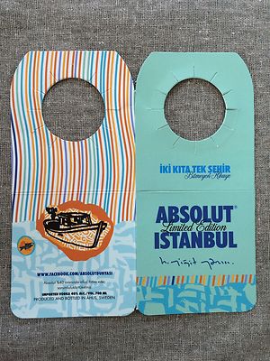 ABSOLUT VODKA ISTANBUL TAG * NEW & COLLECTORS MINT * SELTEN & RARE | eBay
