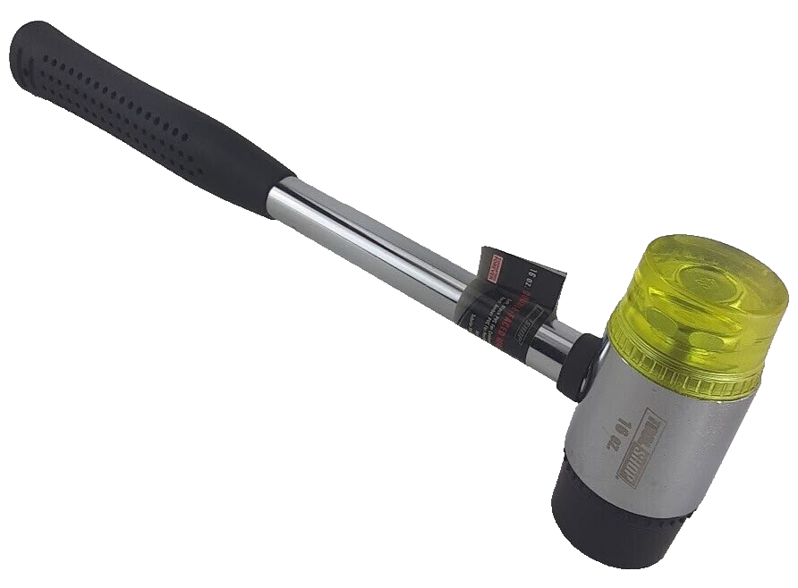 16-OZ 12" Long Double Face Mallet With Rugged Tubular Steel Handle Soft ...