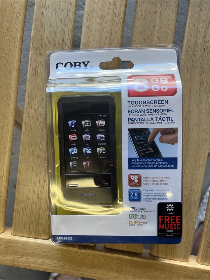 Coby MP3 Video Player + Camera 8GB Gray Digital Media Player Touchscreen 2.8 Scr | eBay