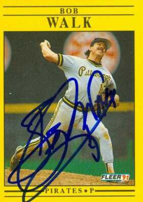 Bob Walk autographed Baseball Card (Pittsburgh Pirates) 1991 Fleer #54 ...