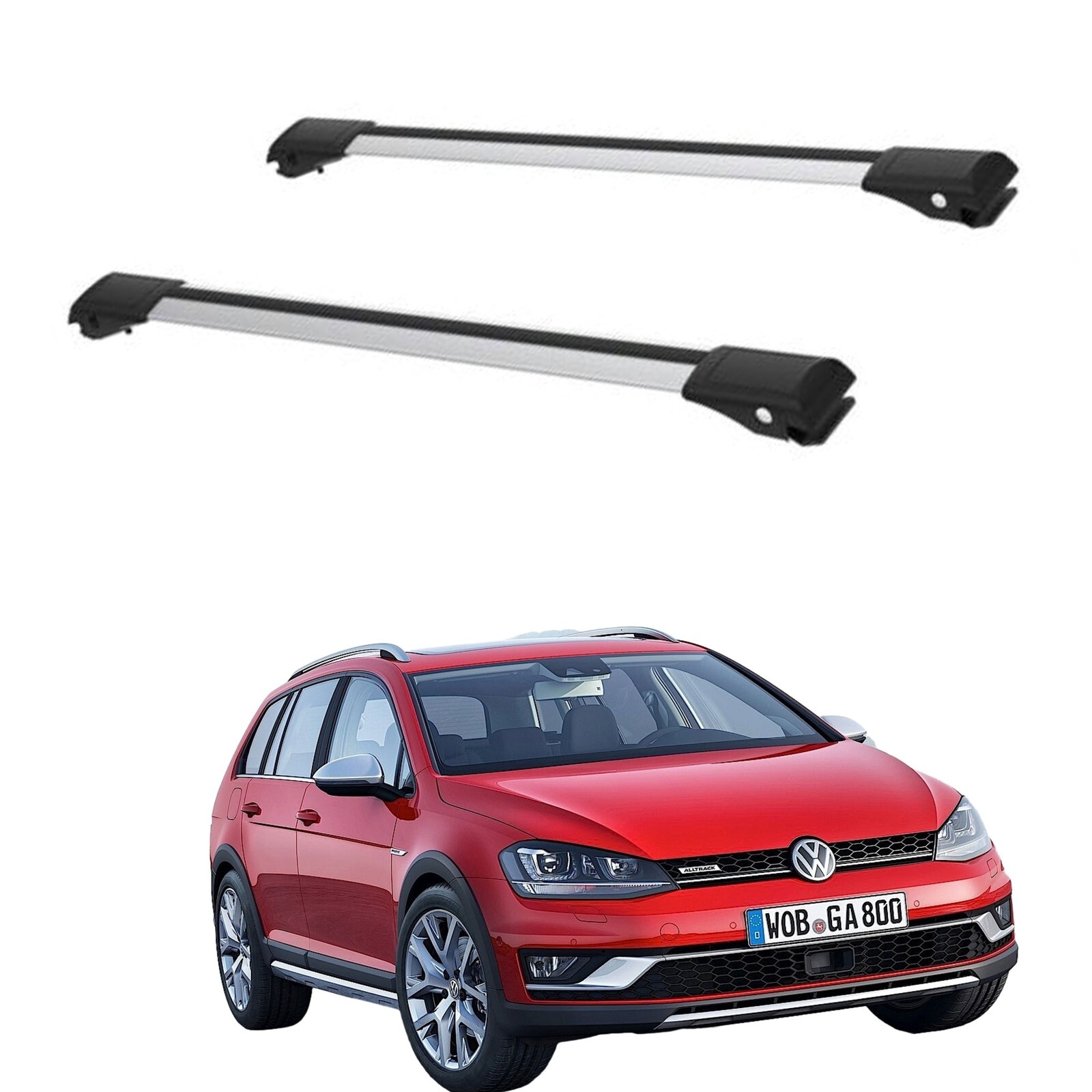 Roof Rack Cross Bars Set to fit Volkswagen Golf VII Alltrack Since 2013 ...