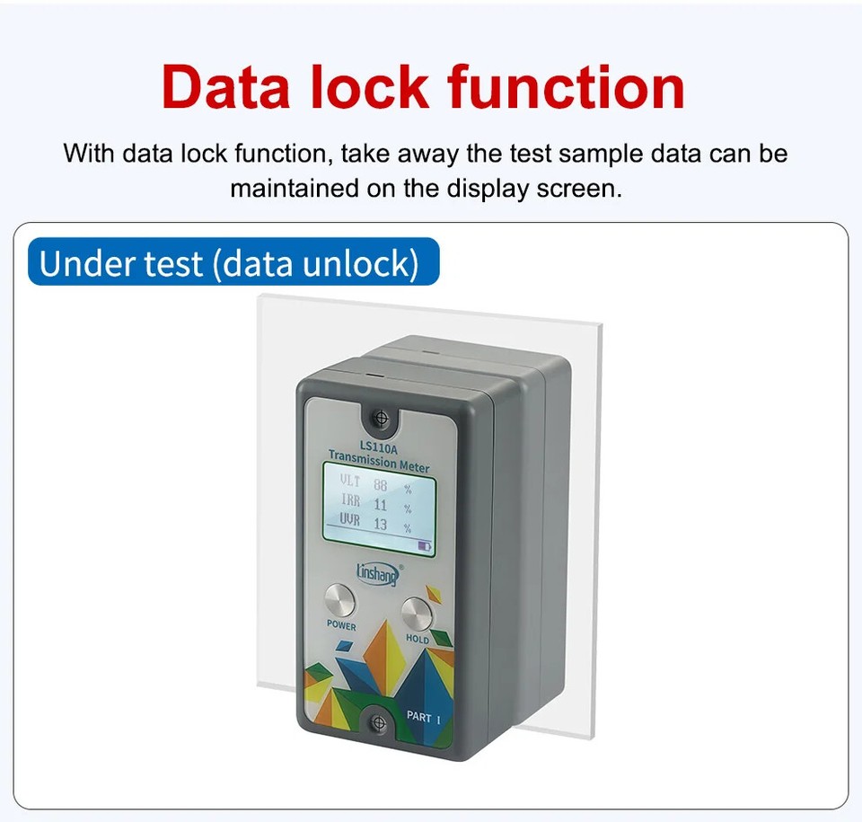 Window Solar Film Meter Split UV 365nm IR 940nm VLT Stick-film Glass ...