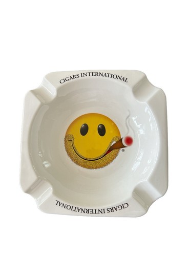 CI Smiley Ashtray Cigars International Ceramic Large 8.5" | eBay