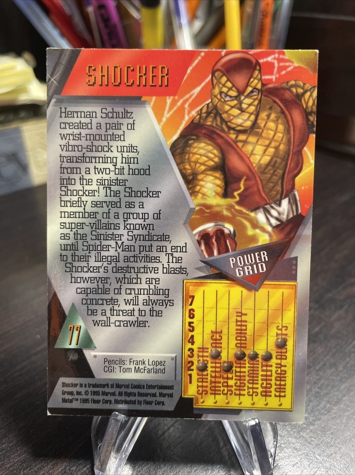 1995 Fleer Marvel Metal Trading Card #77 Shocker | eBay