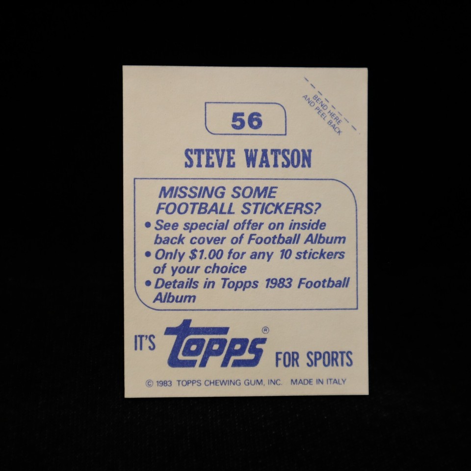 1983 Steve Watson Denver Broncos Topps Sticker #56 | eBay
