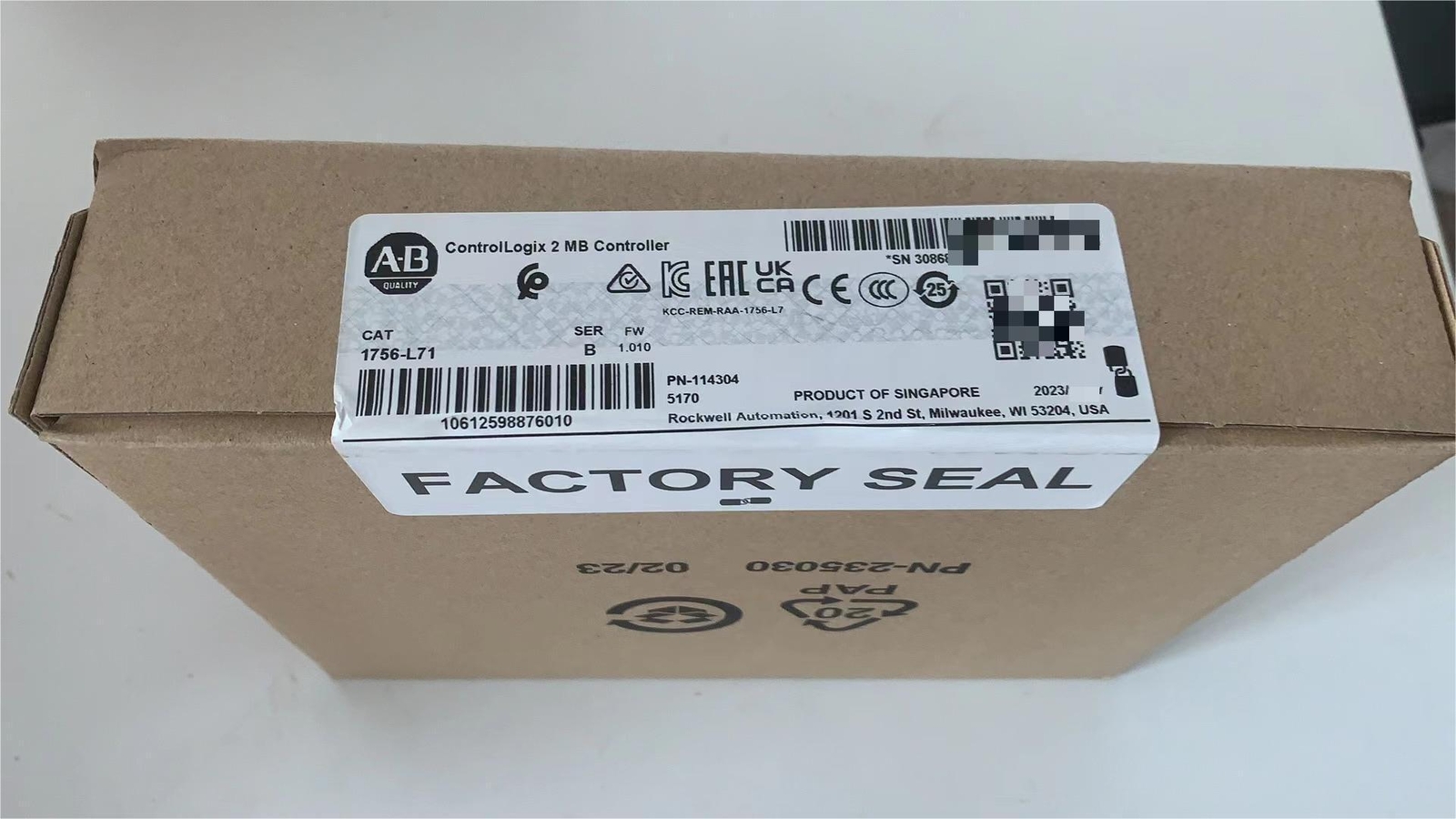 1756-L71 SER B PLC ControlLogix Logix5571 2MB Controller CPU New Sealed ...