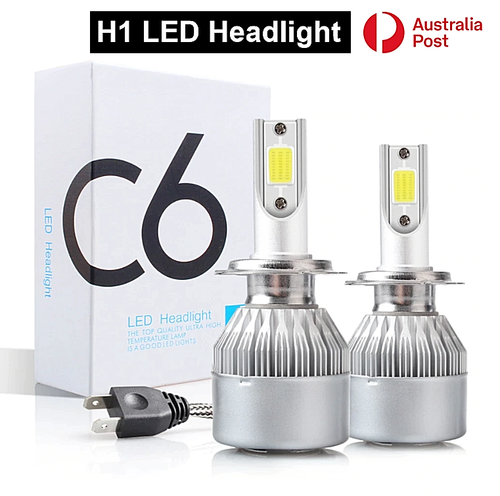 X2 H1 C6 LED Headlight High Low Beam Globe Bulbs COB 6000K 72W 12V ...