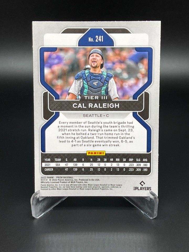 2022 Panini Prizm Cal Raleigh RC Rookie #241 Seattle Mariners - Free ...