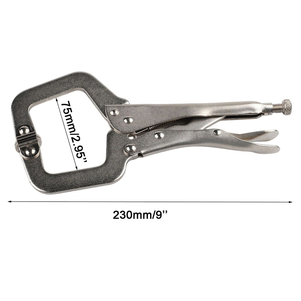 Pro Steel C Clamp Vise Grip Locking Welding Pliers Wood Tenon Locator ...