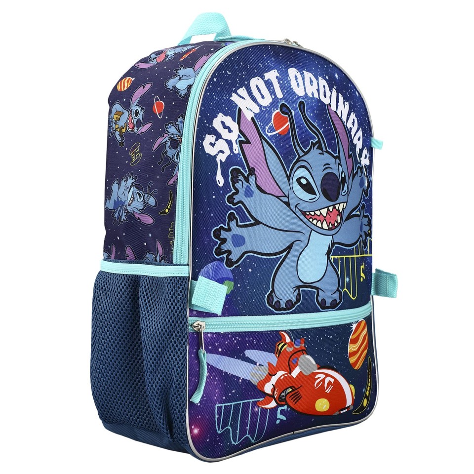 BIOWORLD Lilo & Stitch 5 Piece Backpack Set (Little Big Kid), Purple ...