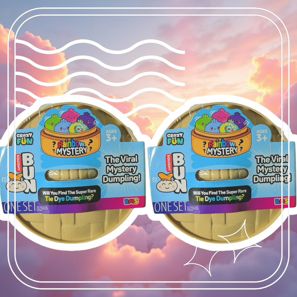 Rainbow Mystery Squishy Bun Dumpling Friends 2 Pack Possible Tie Dye ...