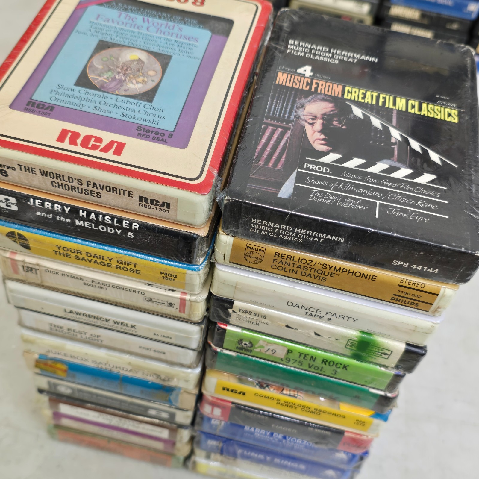 Lot of 24 NOS Pop Rock Country Mix Vintage Sealed 8 Track Tape ...