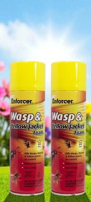 2 Pack Enforcer FWH16 16 oz Wasp & Yellow Jacket Killer Foam Aerosol ...