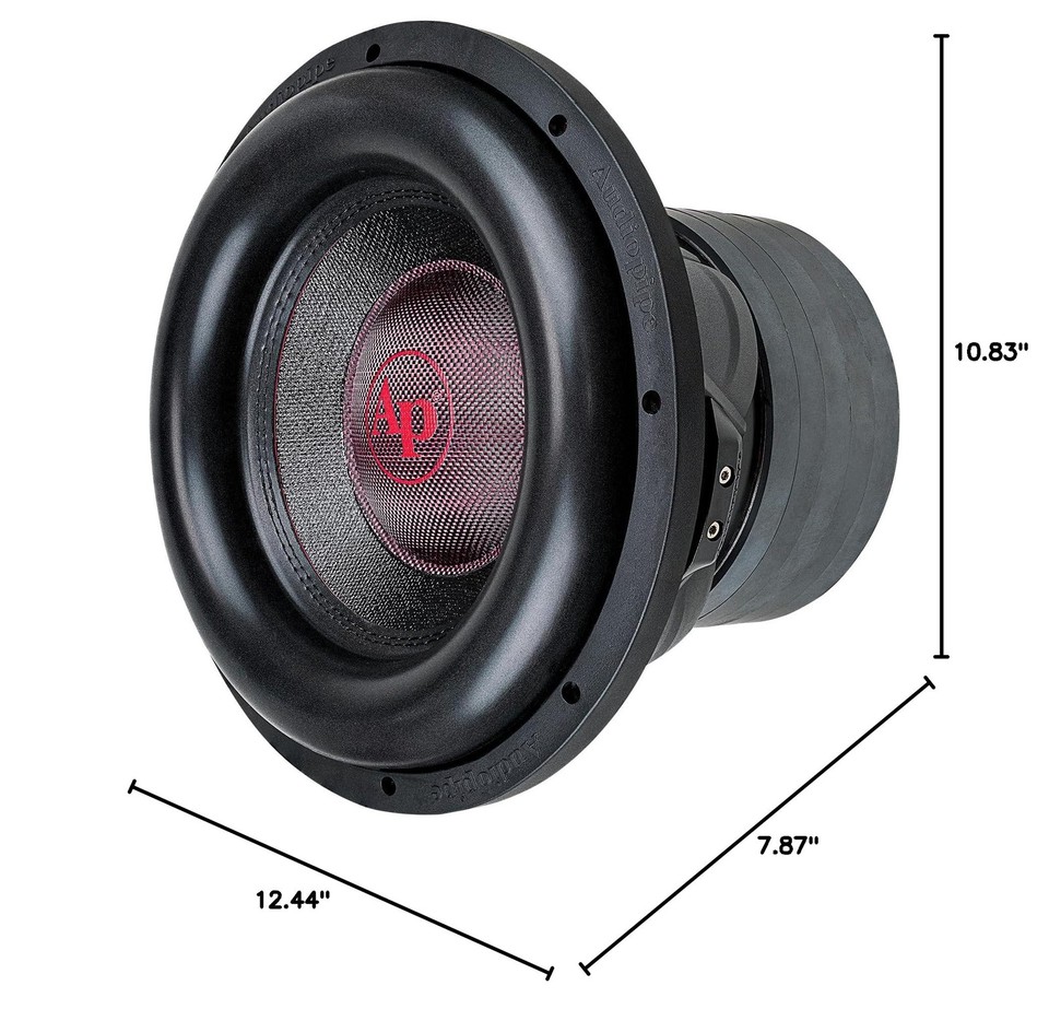 12" 1100 Watt RMS Dual 2-Ohm Quad Stacked Magnet Subwoofer Audiopipe | eBay