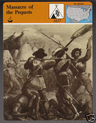 MASSACRE OF THE PEQUOTS INDIANS 1637 History Photo STORY OF AMERICA ...