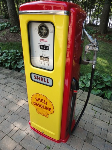 SHELL OIL CO MODEL 39 TOKHEIM FULL SIZE GAS PUMP-VINTAGE PETROLIANA ...
