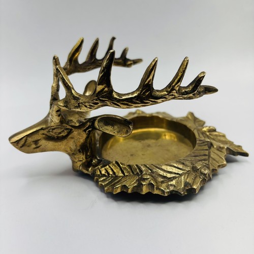 Antique Brass Elk Deer Stag Pen Inkwell Holder | eBay