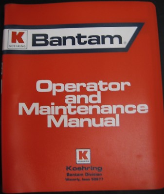 Bantam Model T-644 Teleskoop Operator and Maintenance Manual | eBay