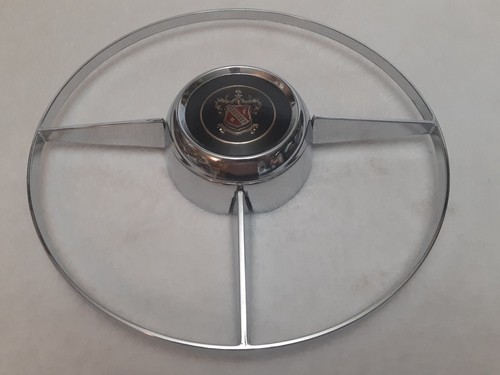 1 ) 1951 1952 1953 Buick Special Chrome Horn Ring with Button/Cap ...