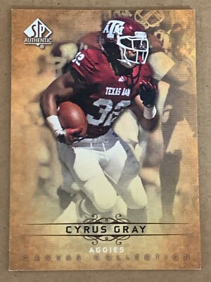 2012 SP Authentic Canvas Collection Rookie Cyrus Gray CC-20. Aggies ...