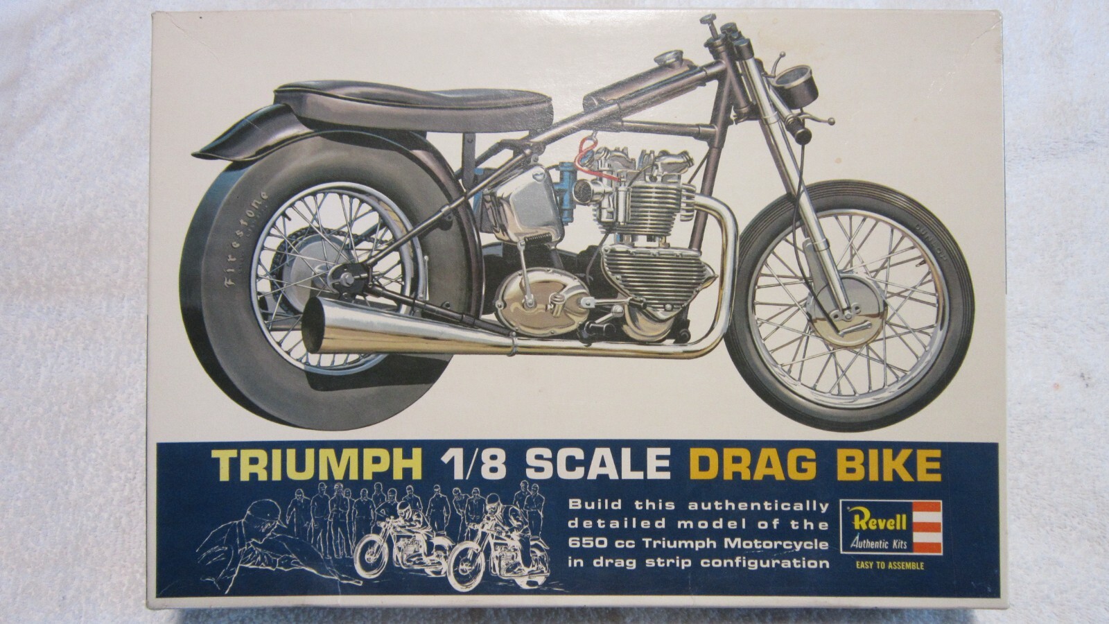 REVELL TRIUMPH 1/8 SCALE DRAG BIKE MODEL KIT 1964 | eBay