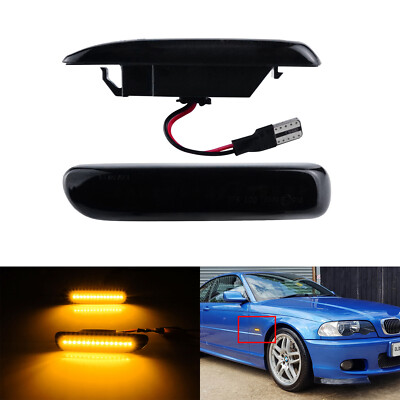 2x Dynamic LED Side Indicator Marker Repeater Light For BMW 3 Series ...