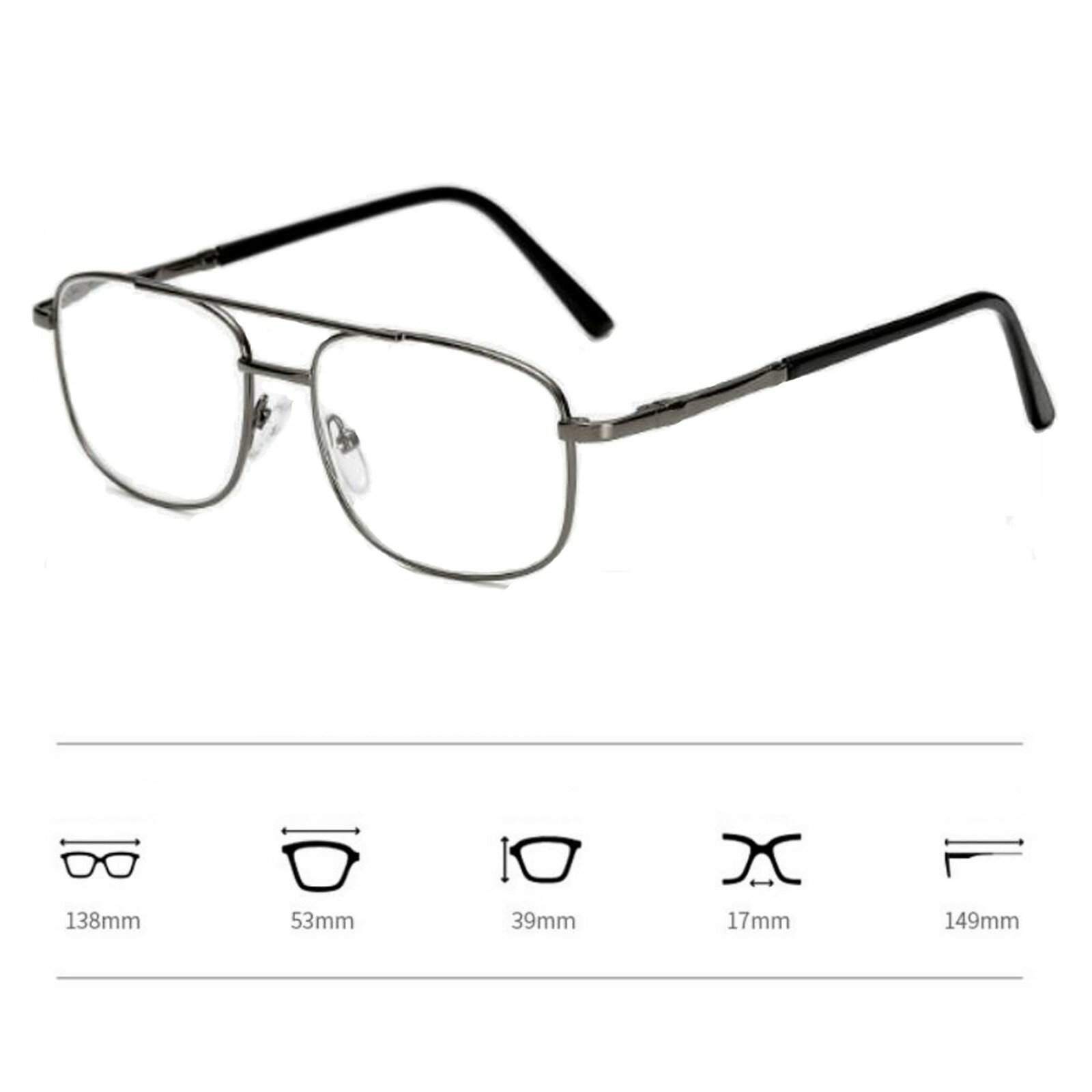 Photochromic Negative Power Glasses Metal Frame UV400 Near Sight ...